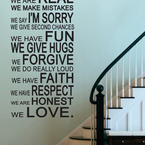 Vinyl Wall Sticker Decal in This House-house Rules - Etsy