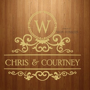 Custom Wedding Dance Floor Decal, Wedding Monogram, Pick Your Size and ...