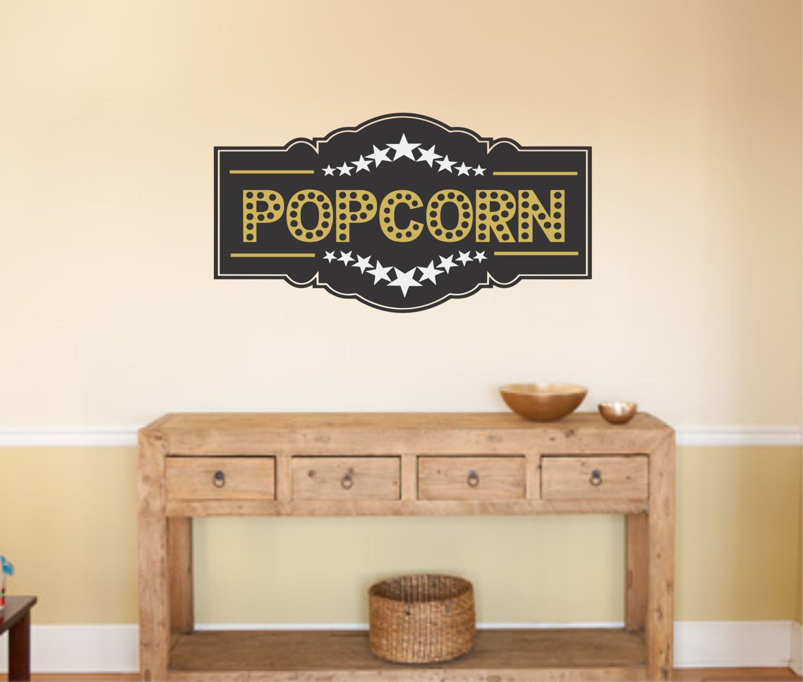 Home Theater Concessions Wall Decal Popcorn Wall Decal Snack | Etsy