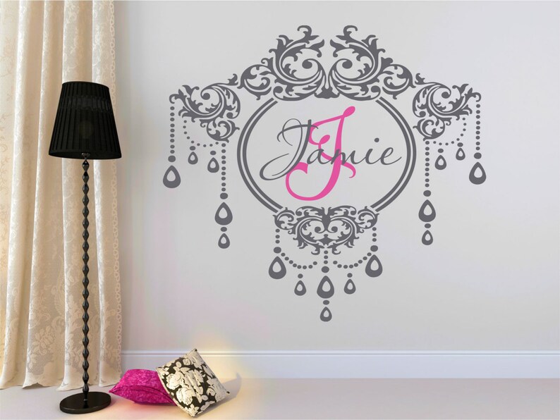 Chandelier Name Decal Fancy Wall Decal Chandelier Decor - Etsy