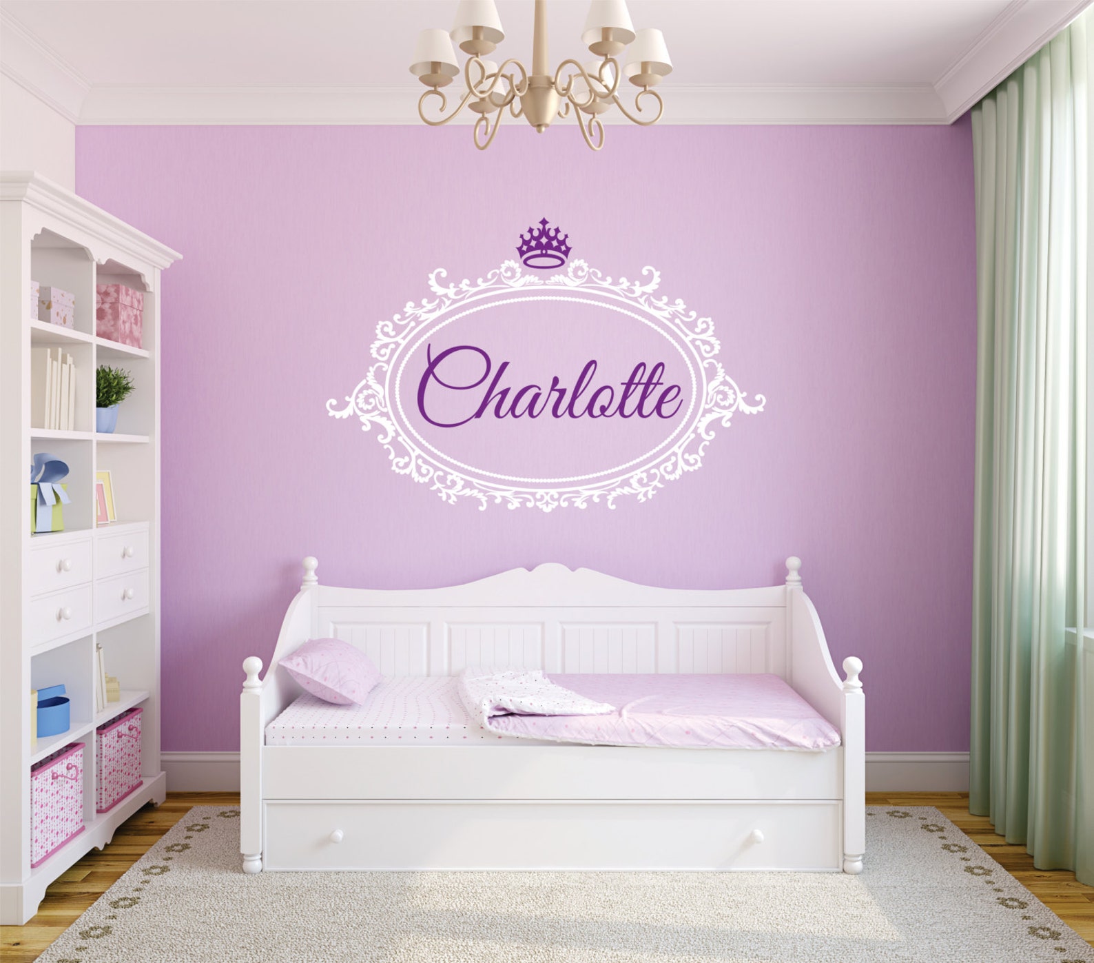 Princess Name Decal Elegant Personalized Frame Baby Nursery - Etsy