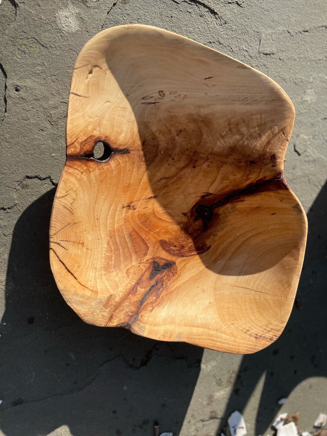Hand Carved Wooden Bowl - Etsy
