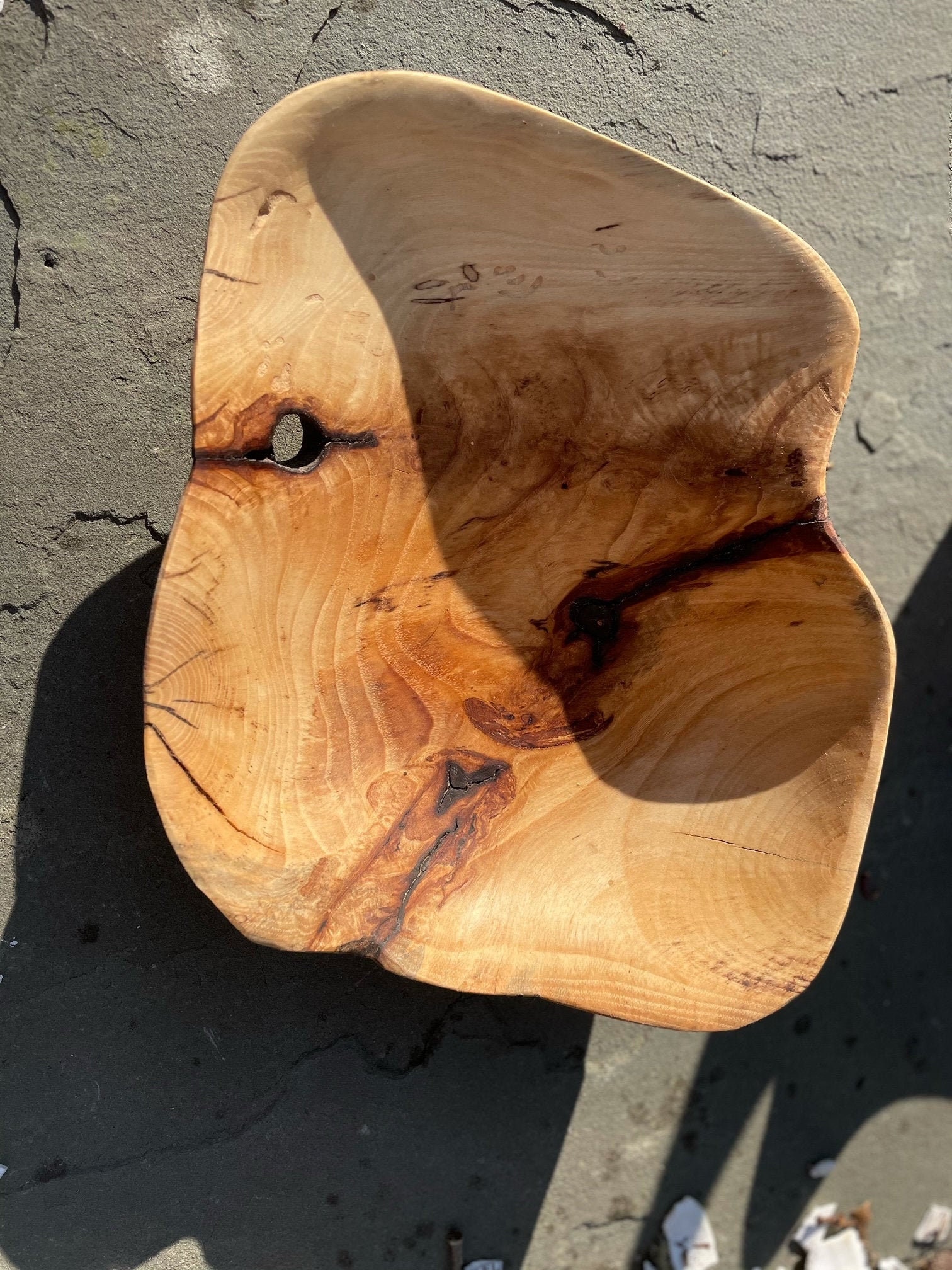 Hand Carved Wooden Bowl - Etsy