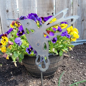Hummingbird Garden Stake/metal Yard Décor/flower Garden/garden Marker ...