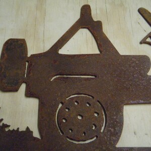 Rusted Metal Gone Muddin With Jeep Wall Hanging/four Wheel Drive/man ...