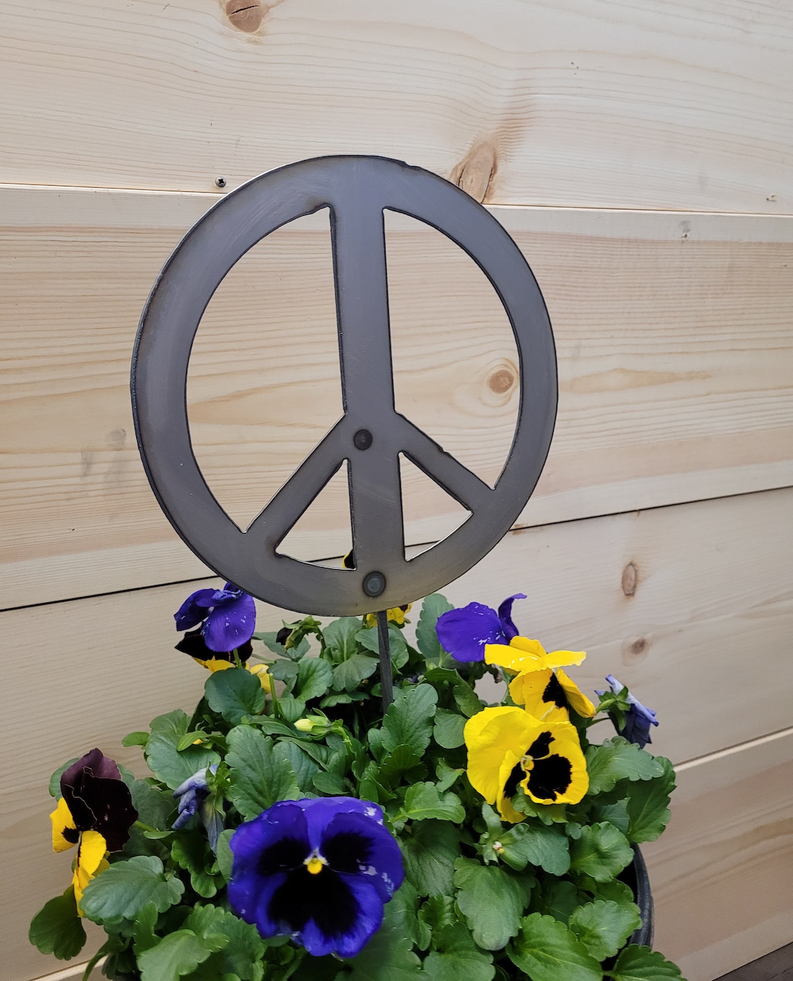 Peace Sign Garden Stake/metal Yard Décor/flower Garden/garden - Etsy