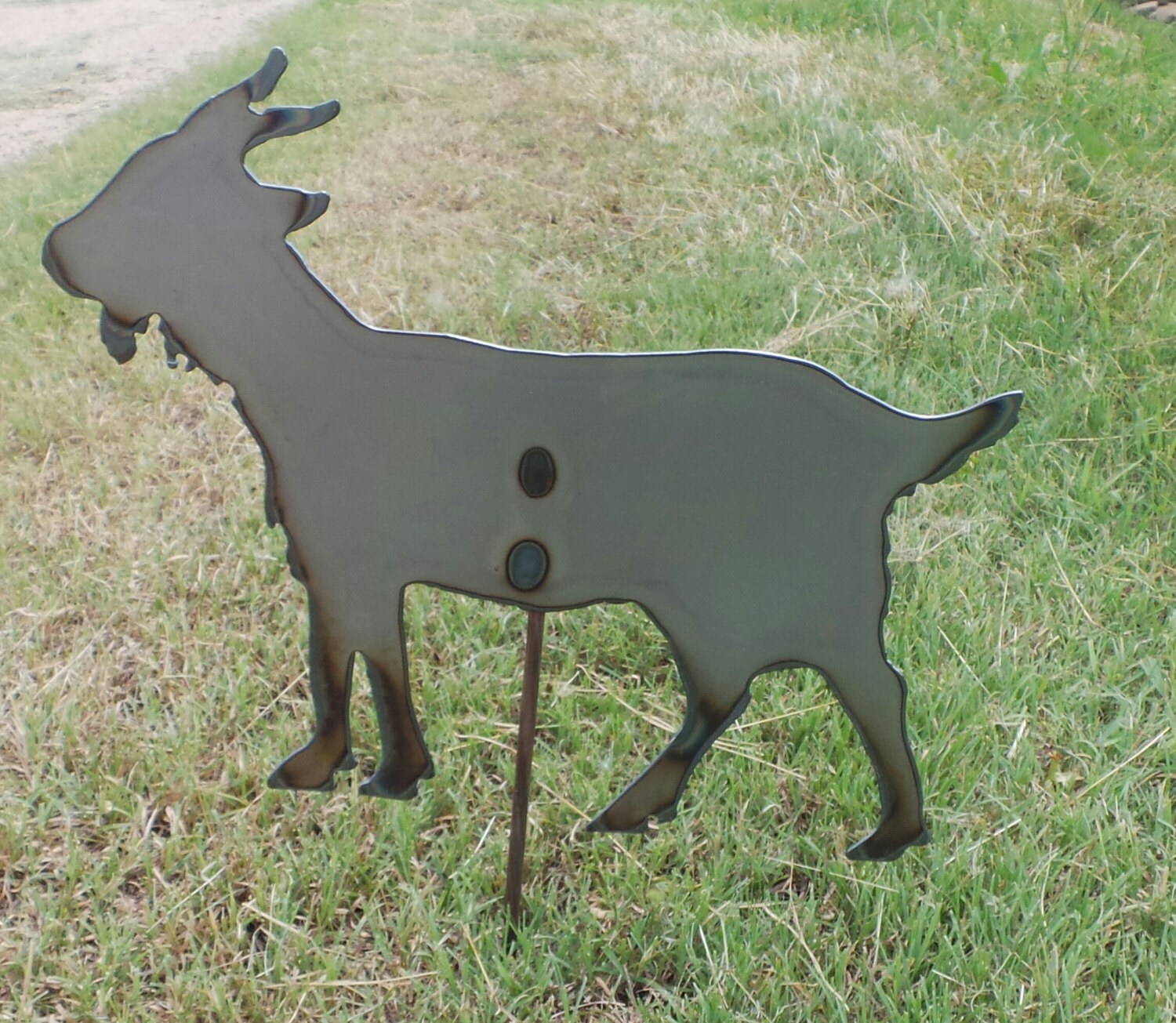 GOAT Metal Garden Stake - Etsy