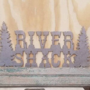Metal River Shack/sign/cabin/lodge/décor/canoe/fishing/porch/patio - Etsy