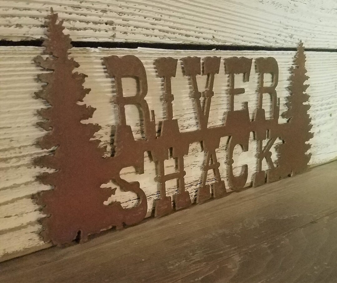 Metal River Shack/sign/cabin/lodge/décor/canoe/fishing/porch/patio - Etsy