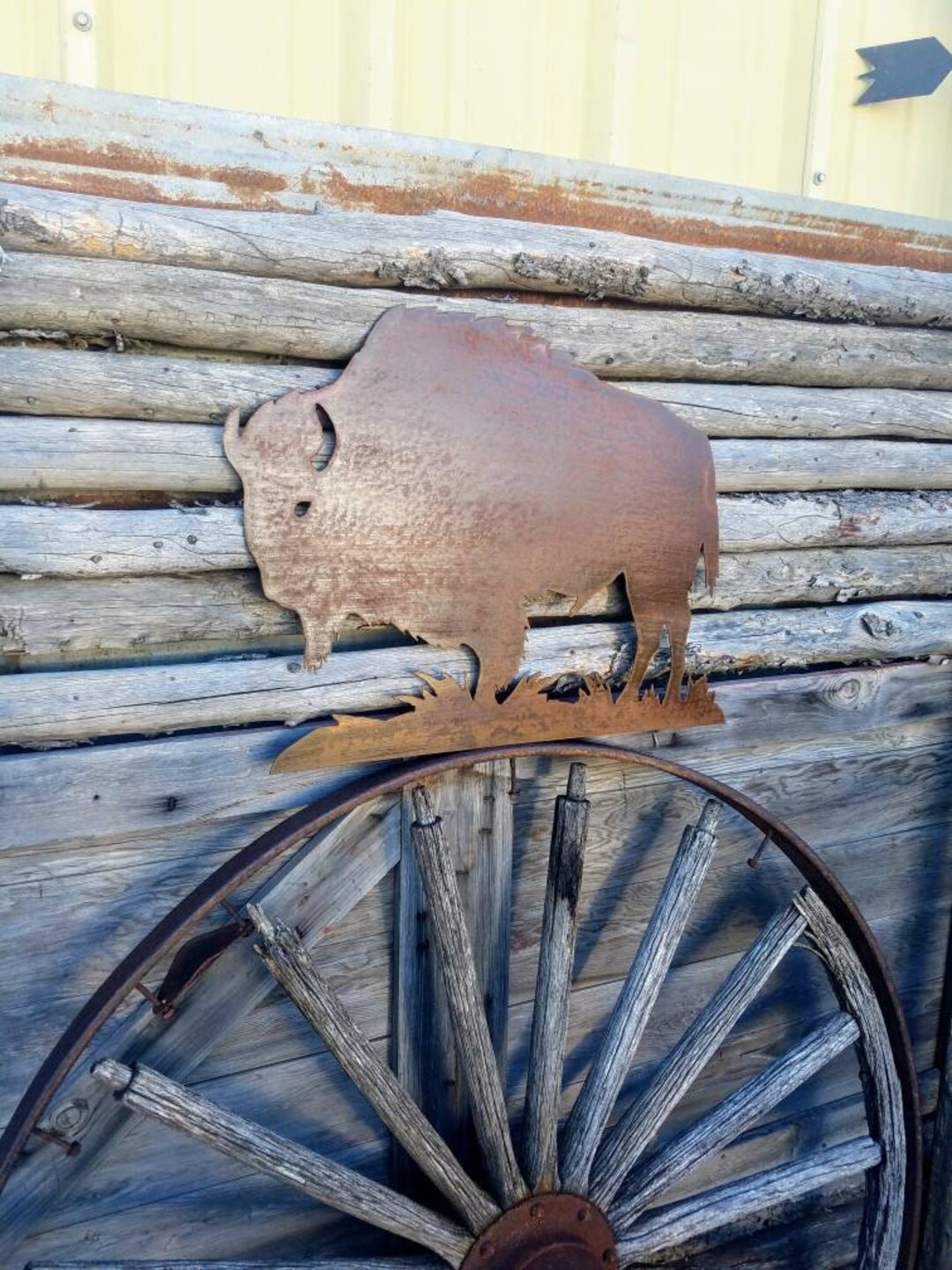 Large Buffalo Metal Sign/rustic/home /cabin/ Lodge/ - Etsy