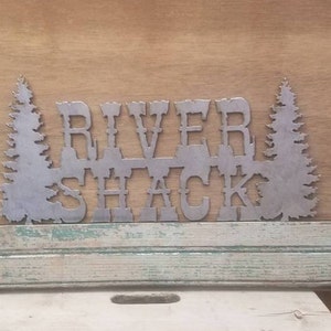 Metal River Shack/sign/cabin/lodge/décor/canoe/fishing/porch/patio - Etsy