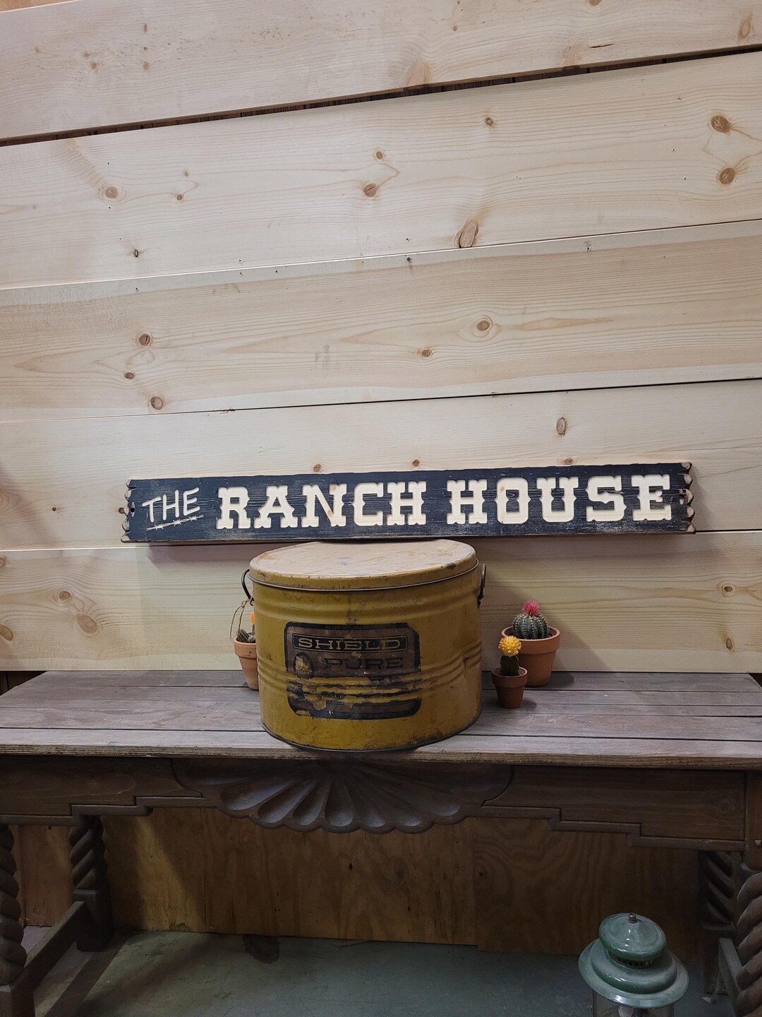 Ranch House Carved Wood Sign: Western Decor - Etsy