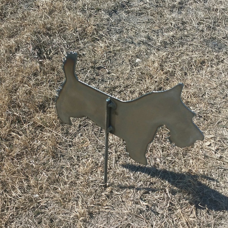 Scotty Dog Metal Garden Stake - Etsy