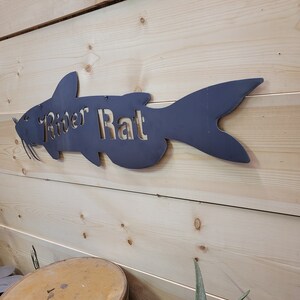 RIVER RAT Catfish/ Metal Sign/fishing/ Cabin/ Dock/river/camping - Etsy