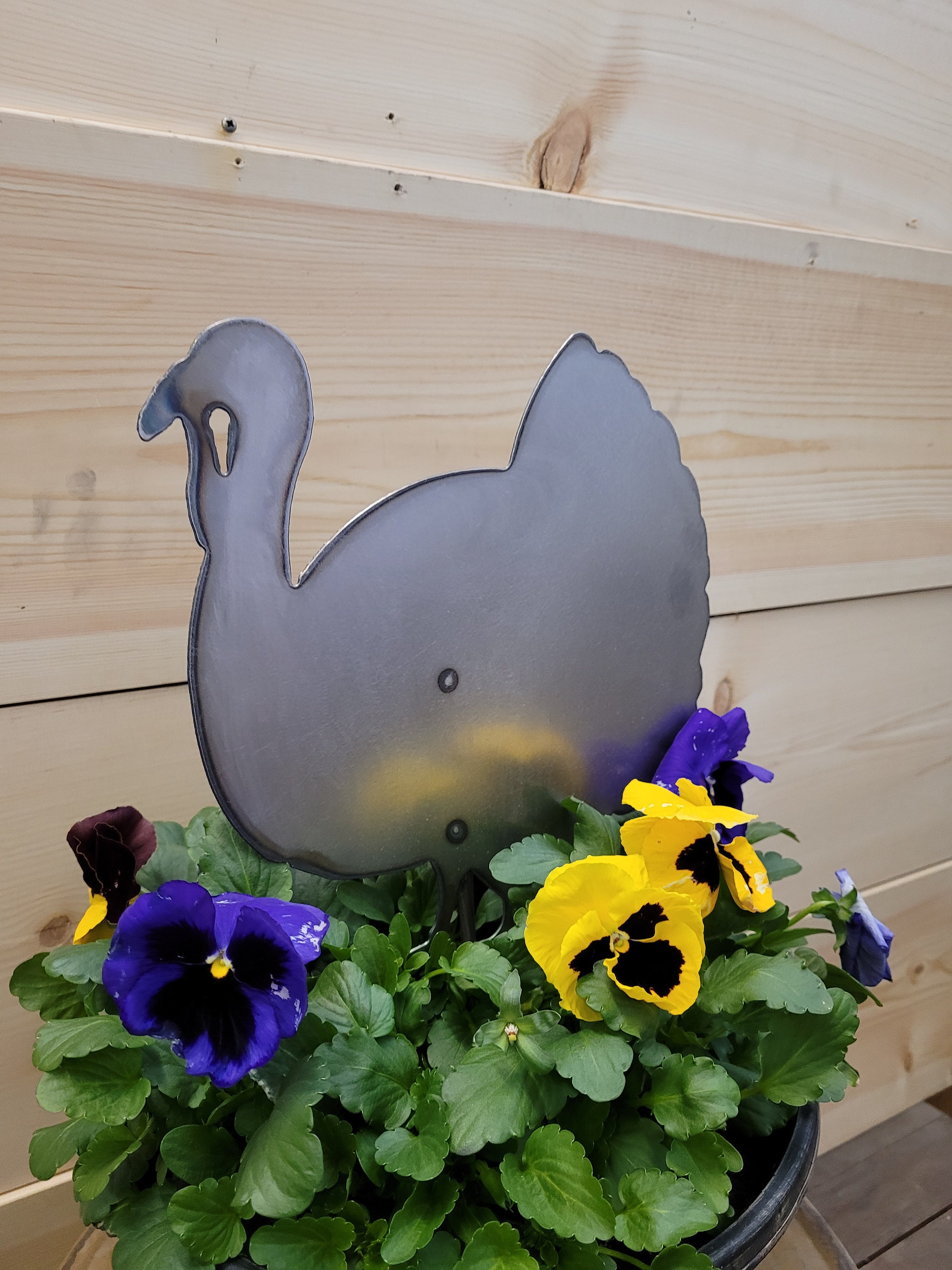 Turkey Garden Stake/metal Yard Décor/flower Garden/garden | Etsy