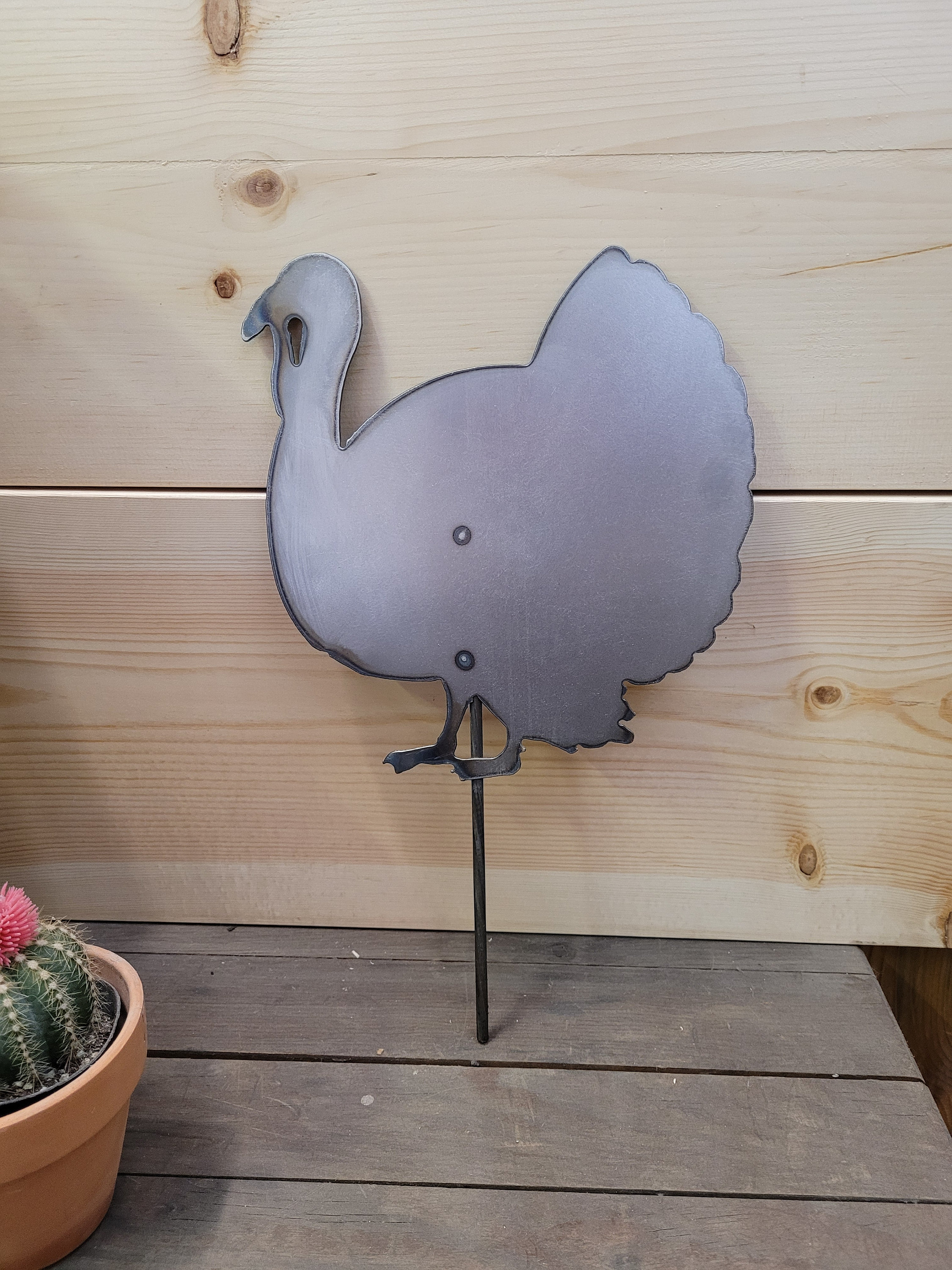 Turkey Garden Stake/metal Yard Décor/flower Garden/garden | Etsy