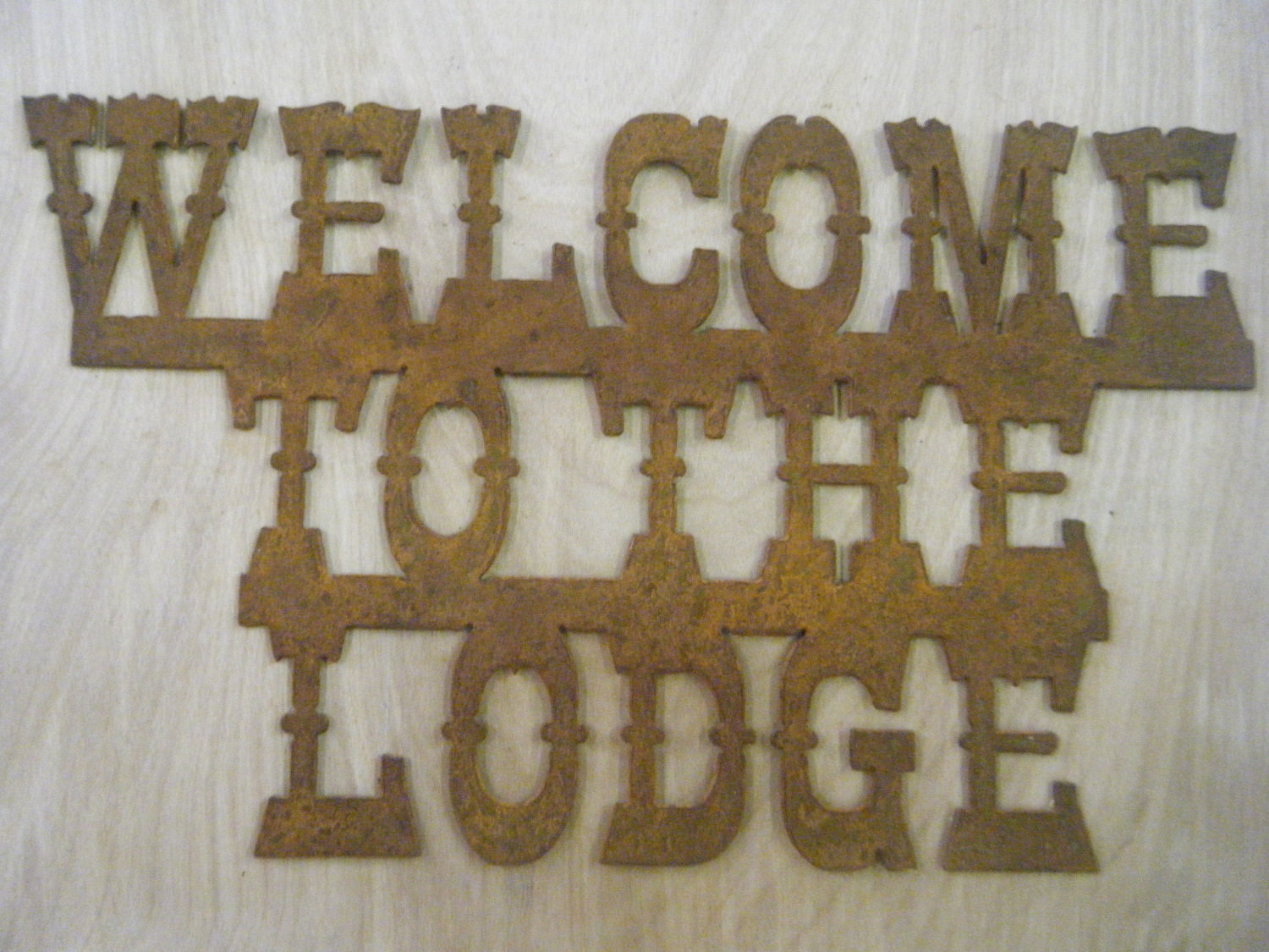 Metal Welcome to the Lodge Sign/cabin/rustic/metal - Etsy