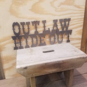 Metal Outlaw Hideout/ranch/mancave/cowboys/western/cabin/home/décor ...