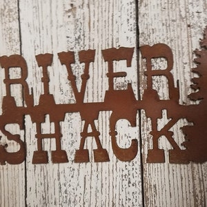 Metal River Shack/sign/cabin/lodge/décor/canoe/fishing/porch/patio - Etsy