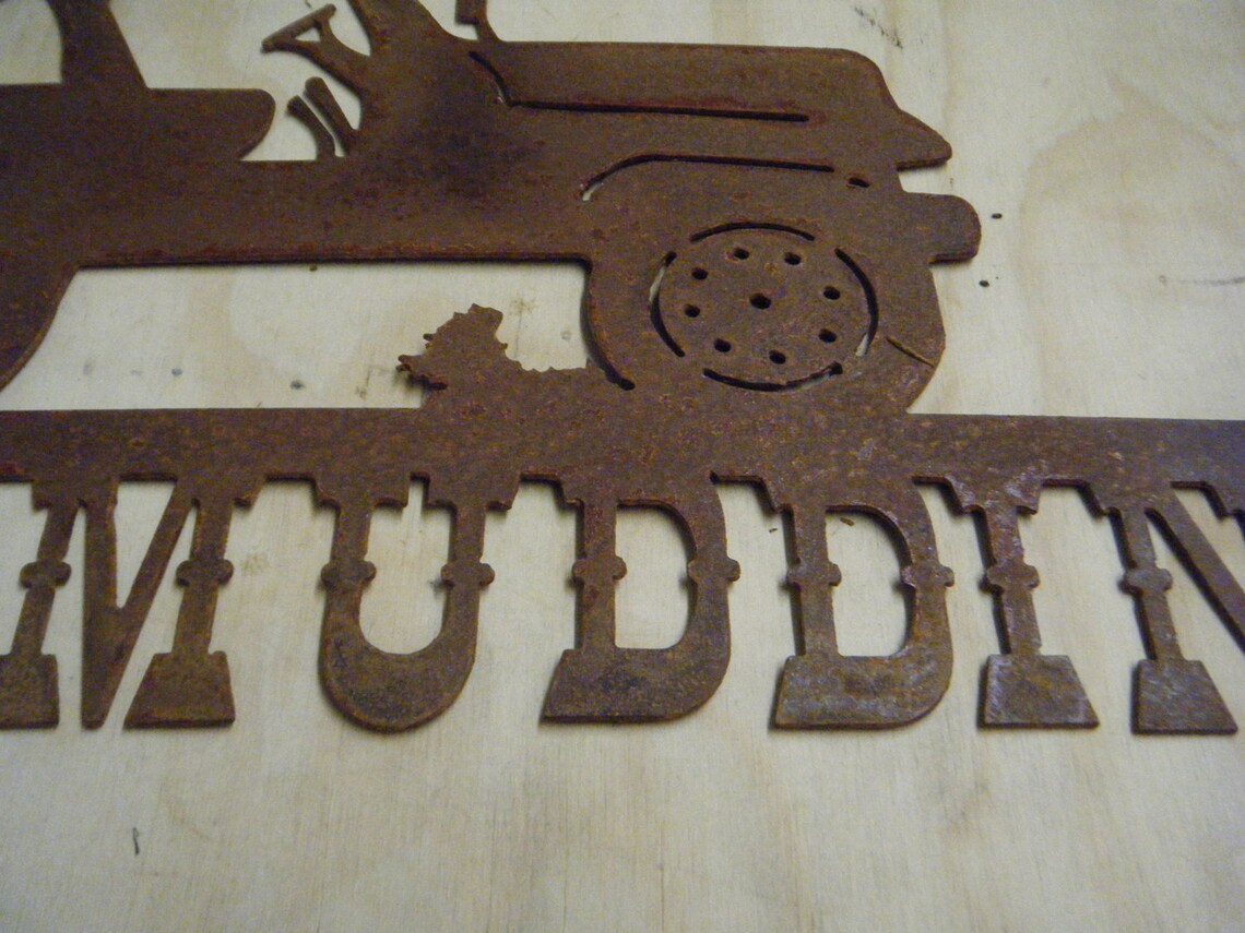 Rusted Metal Gone Muddin With Jeep Wall Hanging/four Wheel - Etsy