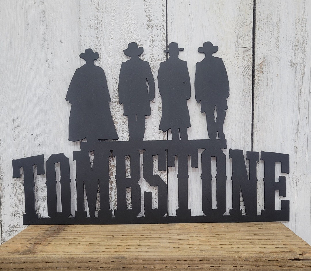 Cowboys/metal/ Sign/silhouette/western/decor/tombstone/doc Holiday ...