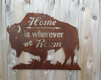 Metal Bison Sign | Etsy