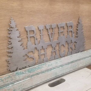 Metal River Shack/sign/cabin/lodge/décor/canoe/fishing/porch/patio - Etsy