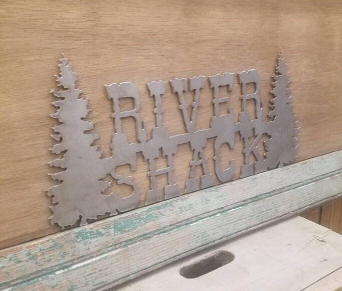 Metal River Shack/sign/cabin/lodge/décor/canoe/fishing/porch/patio - Etsy