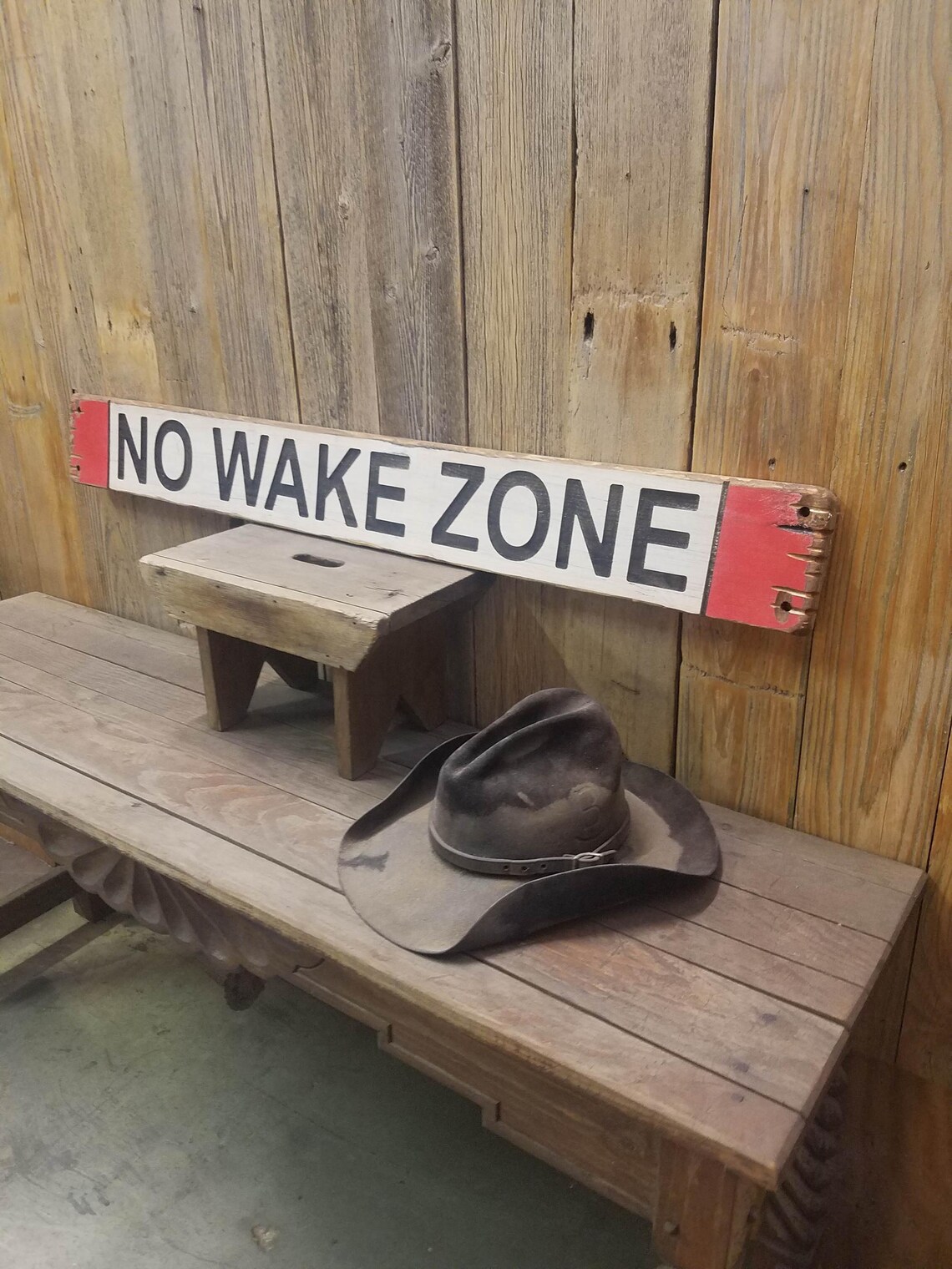 No Wake Zone Wood Sign: Rustic Lake House Decor - Etsy