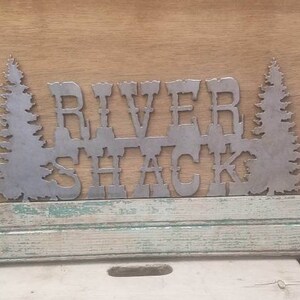Metal River Shack/sign/cabin/lodge/décor/canoe/fishing/porch/patio - Etsy