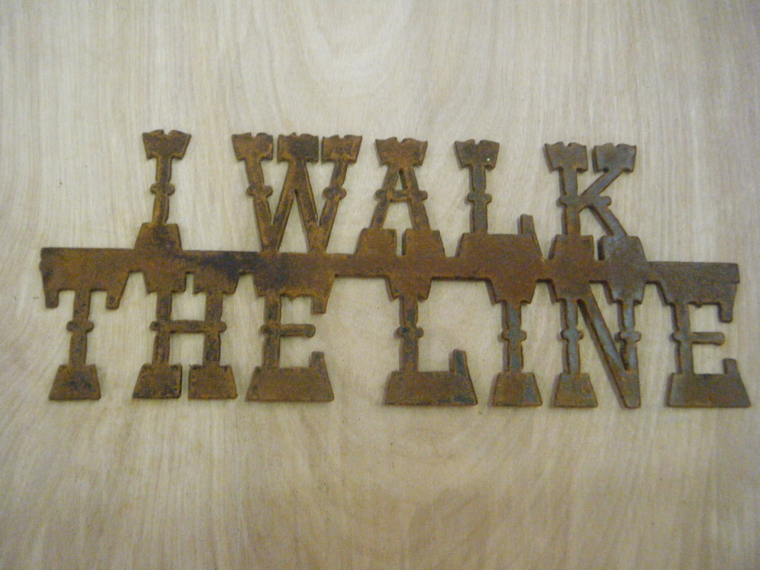 Metal I Walk the Line Sign | Etsy