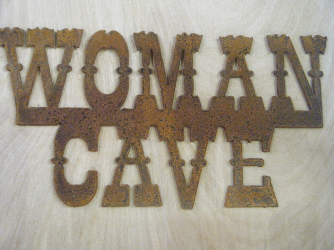 Metal Woman Cave Sign - Etsy