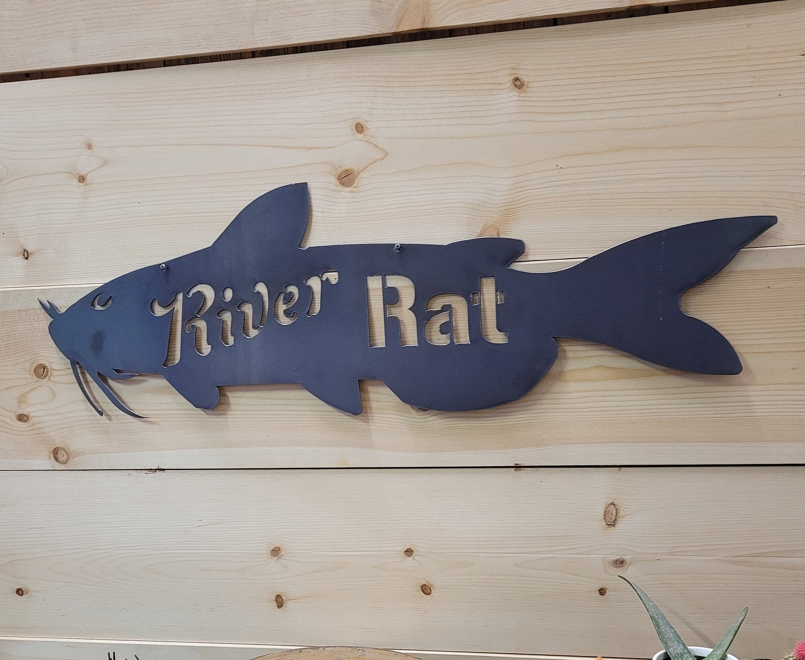 RIVER RAT Catfish/ Metal Sign/fishing/ Cabin/ Dock/river/camping - Etsy