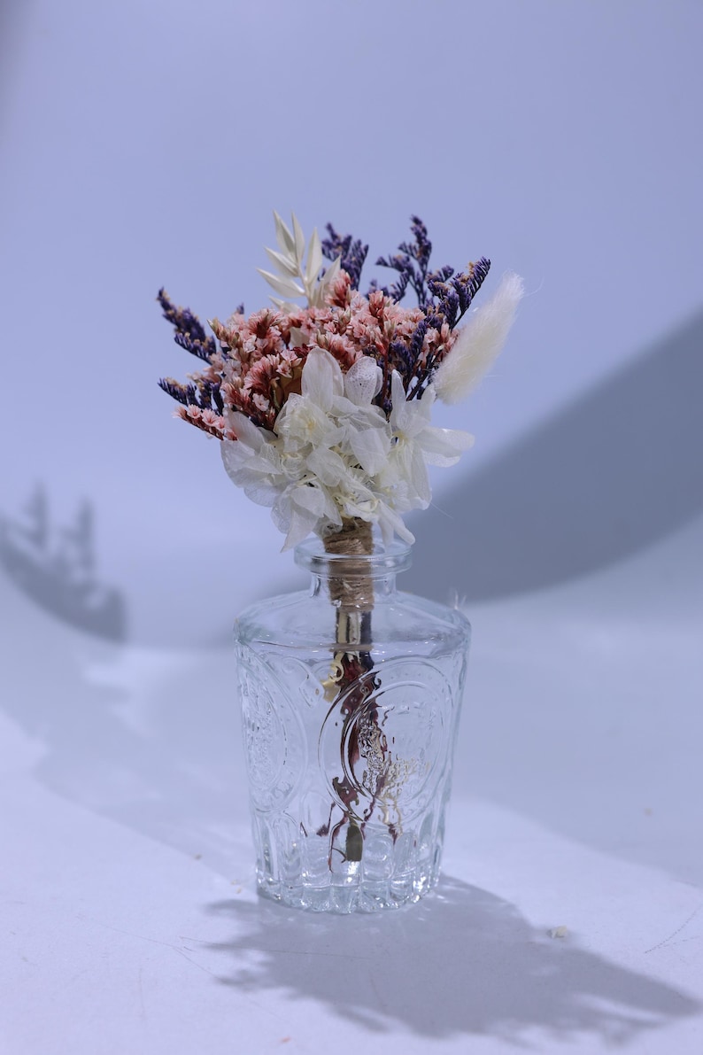 Mini Dried Flower Bouquet, Rustic Boho Posy, Bridesmaid Proposal Gift ...