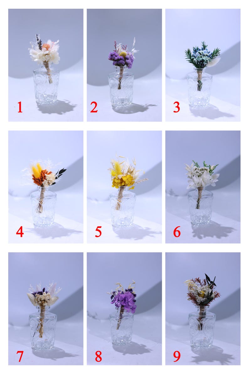 Mini Dried Flower Bouquet, Rustic Boho Posy, Bridesmaid Proposal Gift ...