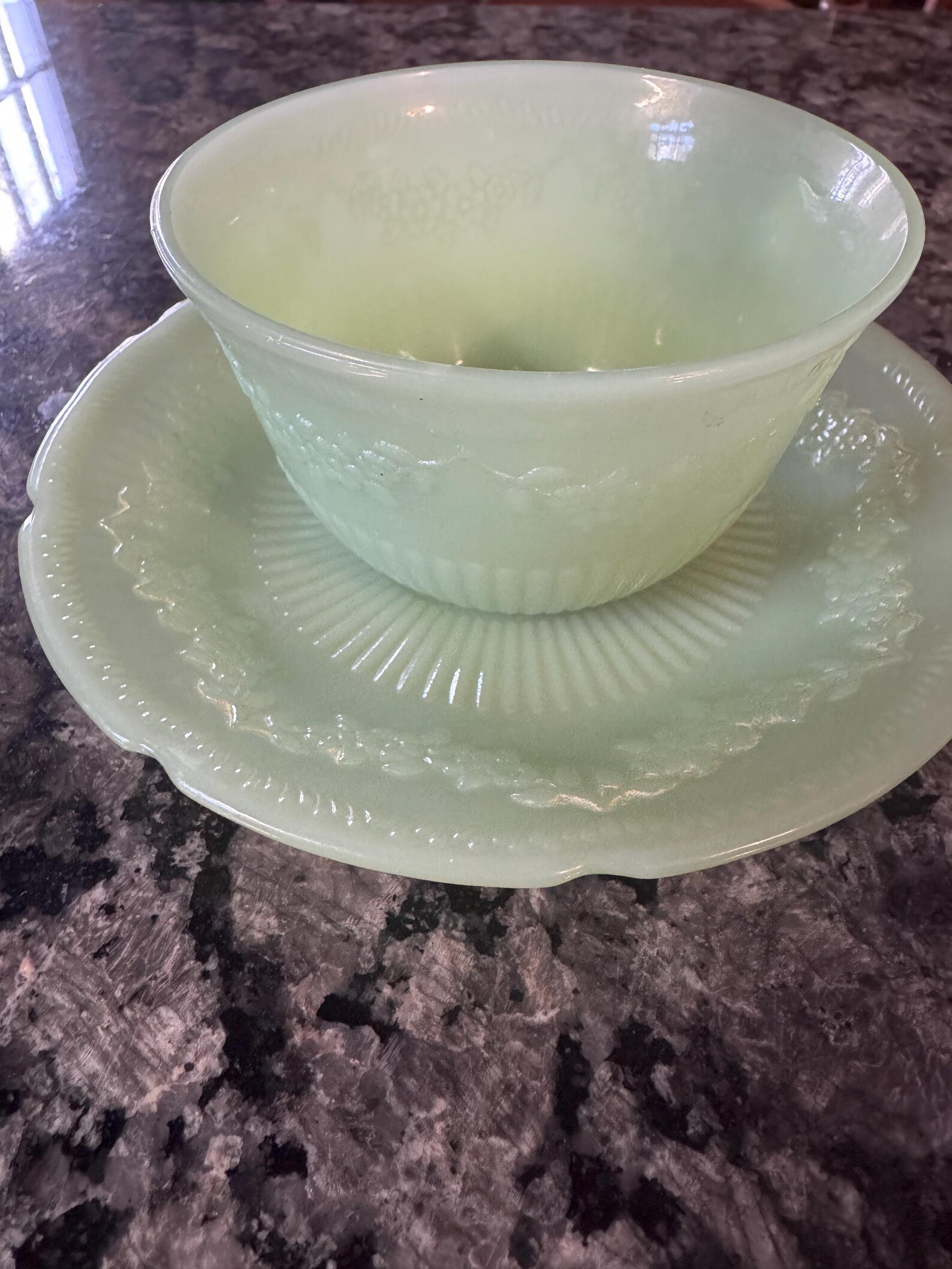 Jadeite Cup and Saucer - Etsy