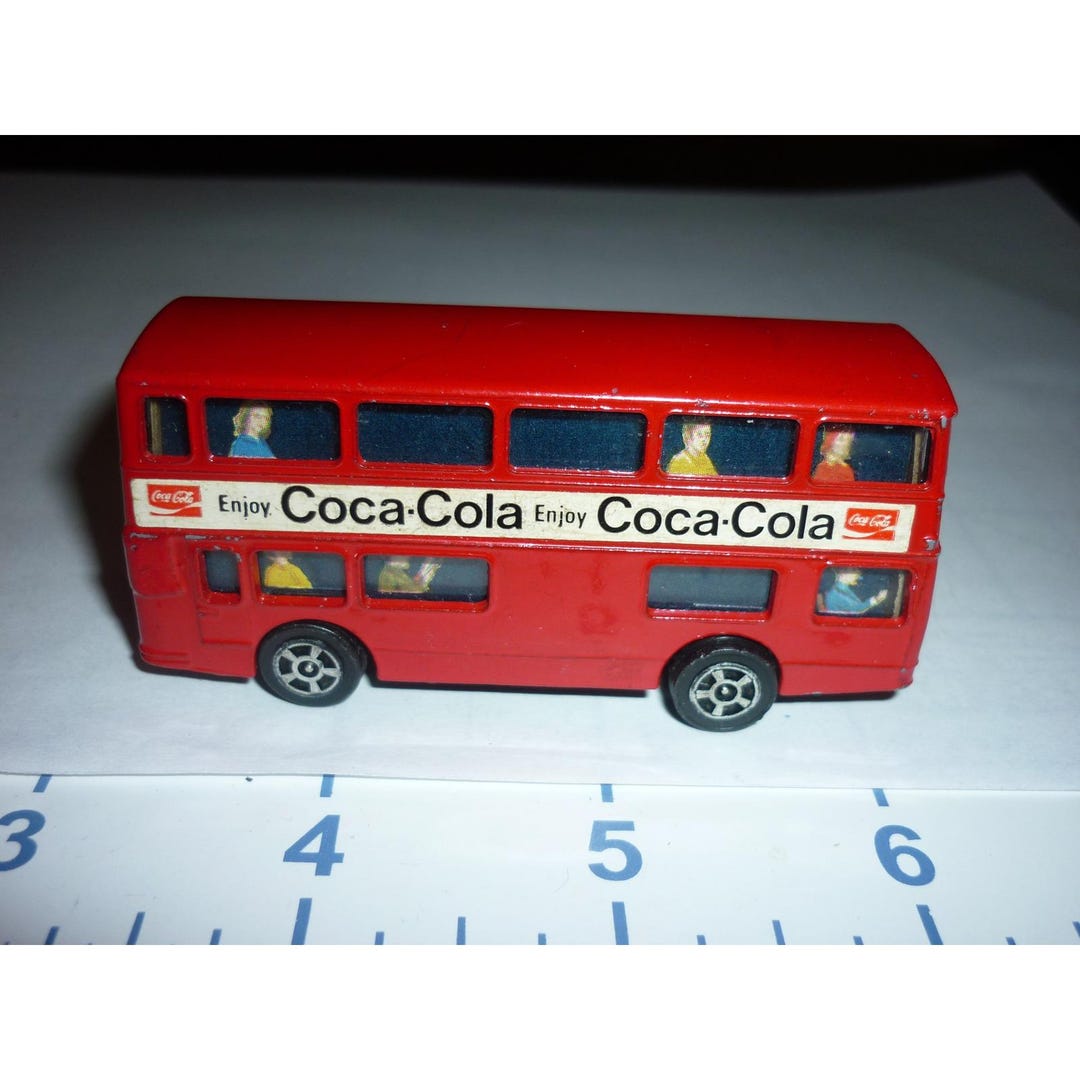 Vintage Coca Cola Red Double Decker Bus Diecast Fleetline Corgi Juniors ...