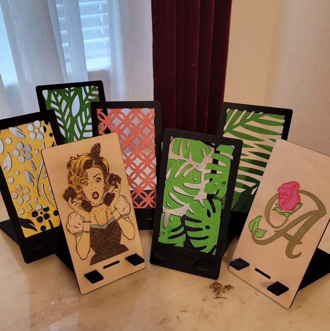 Wooden Phone Stand - Custom or Personalization Available - Etsy