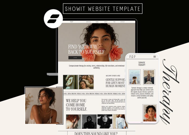 Showit Website Template for Therapists & Coaches | Luxury Wellness ...
