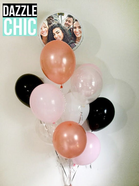 DIY CUSTOM COLOR Photo Balloon Bouquet Kit. Personalized balloon 18in ...
