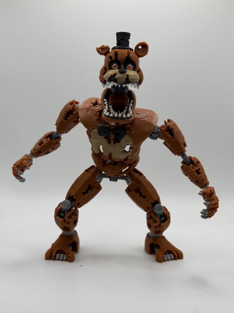3D Printed Nightmare Freddy's T-13 Articulated Horror Animatronic ...
