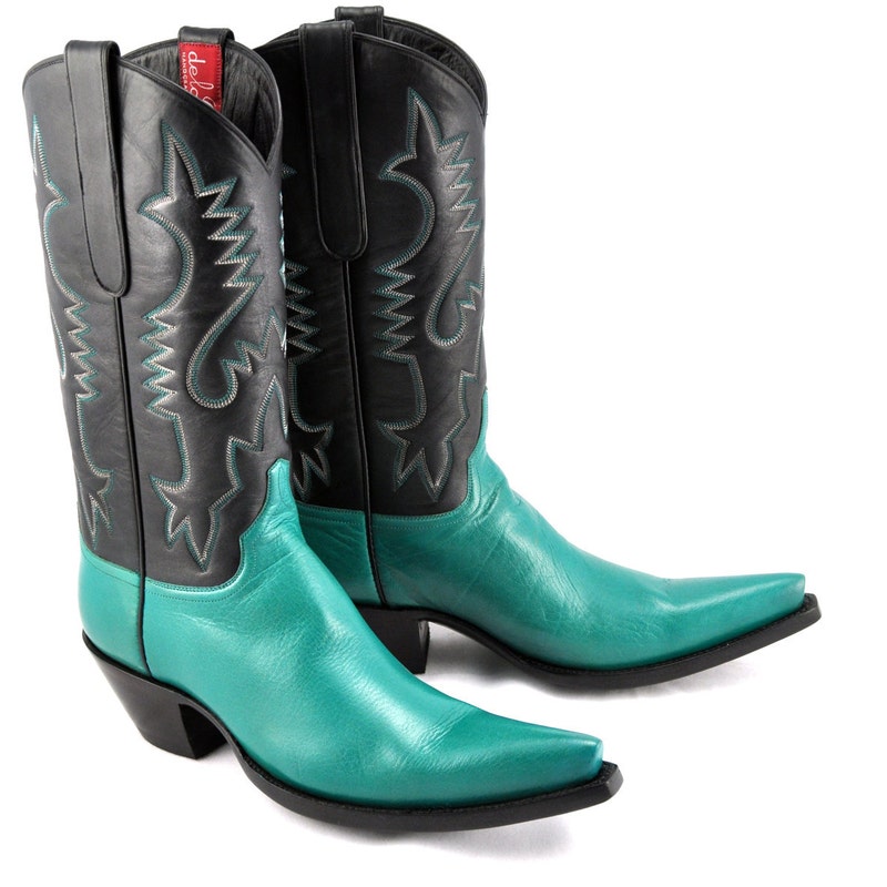 Turquoise Cowboy Boots - Etsy