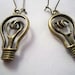 Handmade Light Bulb Earrings, Handmade Nikola Tesla Inspired Earrings ...