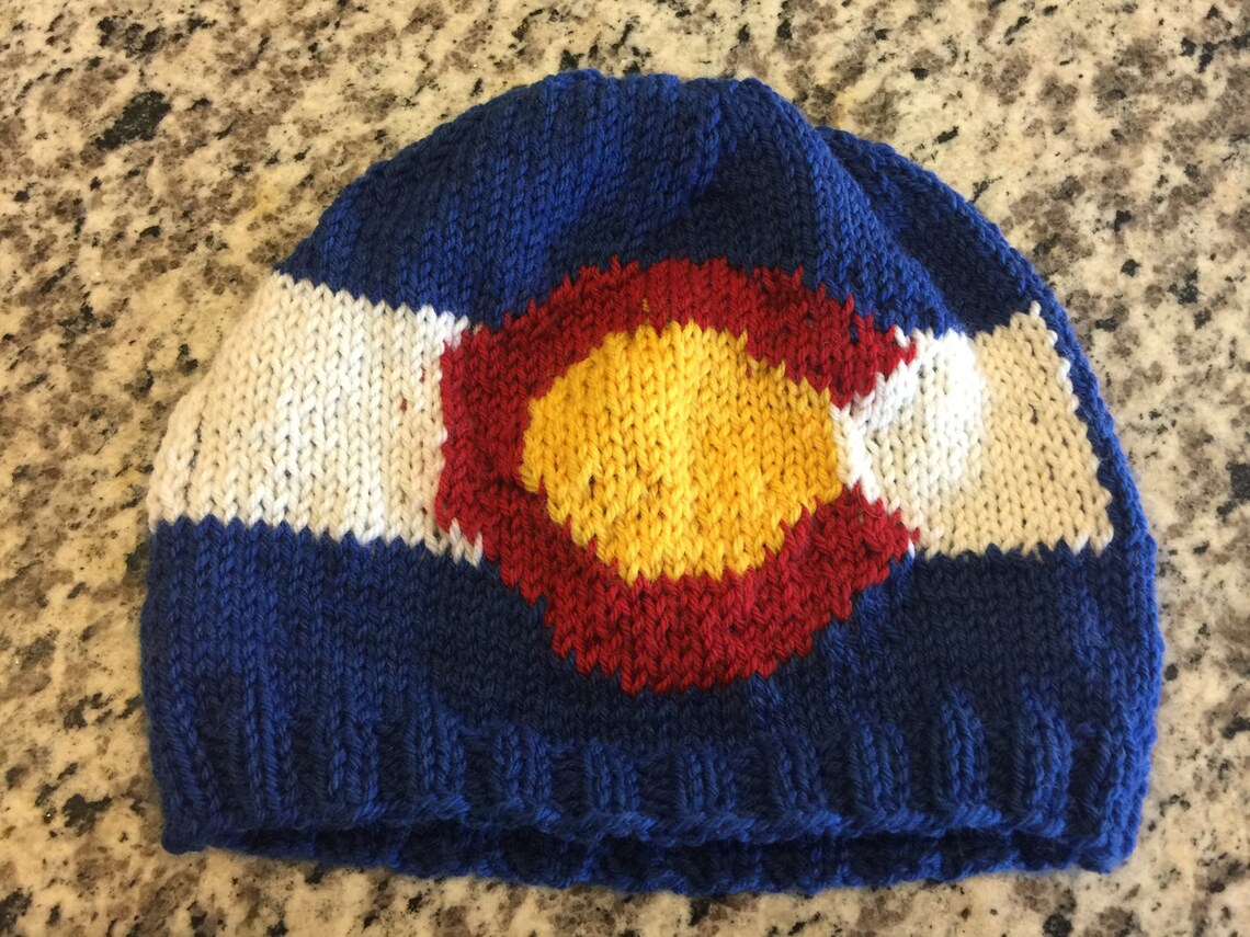 Colorado Flag Beanie Hat PATTERN CO Flag Pattern With Chart and Written ...