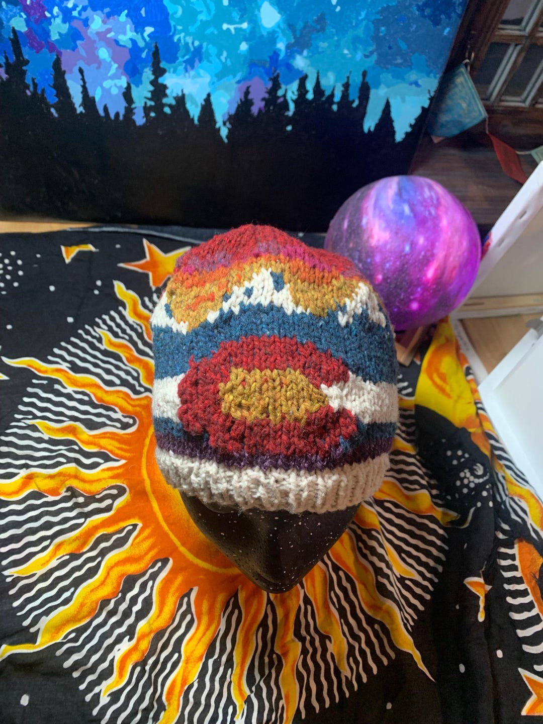 Colorado Flag Mountain Sunset Hat PATTERN - Knitting Pattern W Written ...