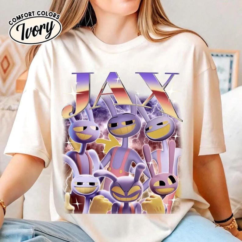 The Digital Circus Jax Shirt, Cartoon Anime Style Tee - Etsy