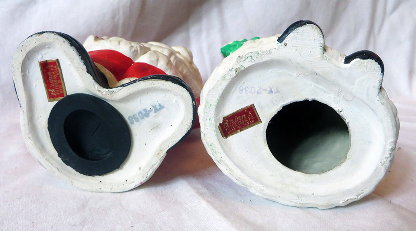 Vintage Set Brinn's Ceramic Christmas Santa & Mrs Claus Coin Banks ...