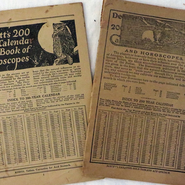 1900s Calendar - Etsy