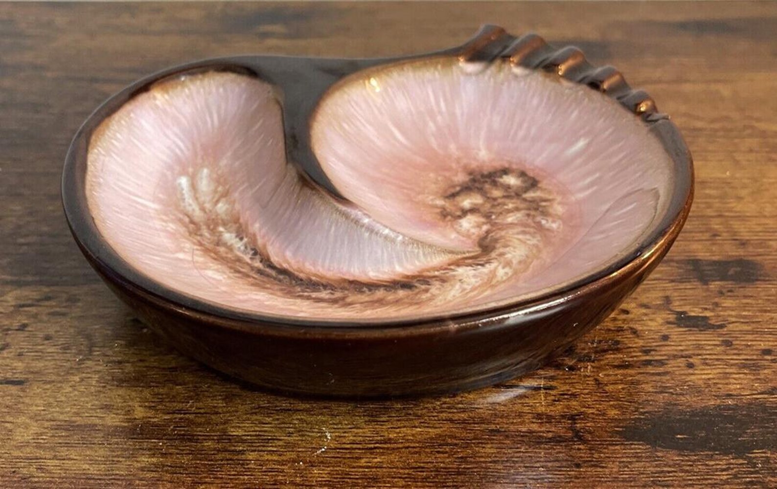 Gorgeous Vintage 70s Ceramic Ashtray Shell Design/raised, Rose/pink ...