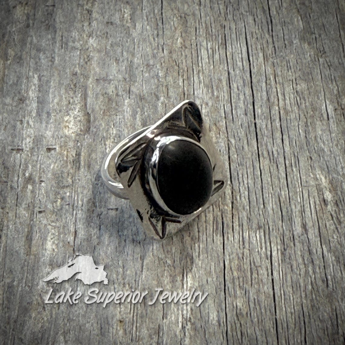 Lake Superior Basalt Sterling Silver Ring Size 6.5 - Etsy